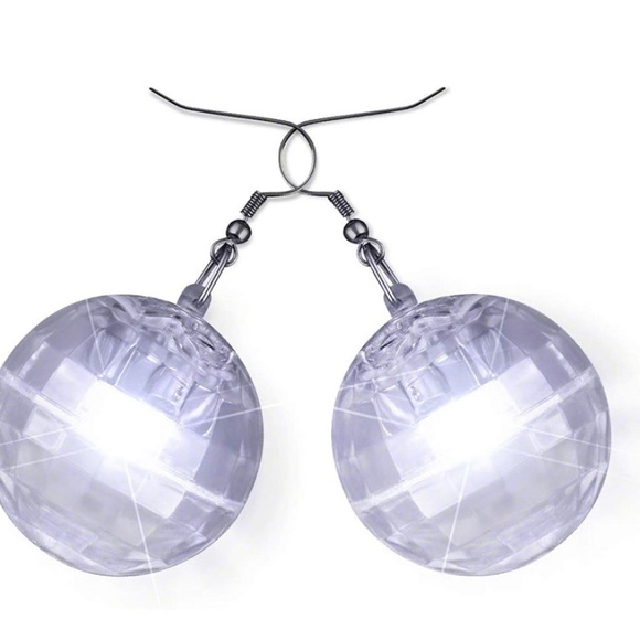 flashingblinkylights | Jewelry | Led Disco Ball Mirror Ball Earrings ...